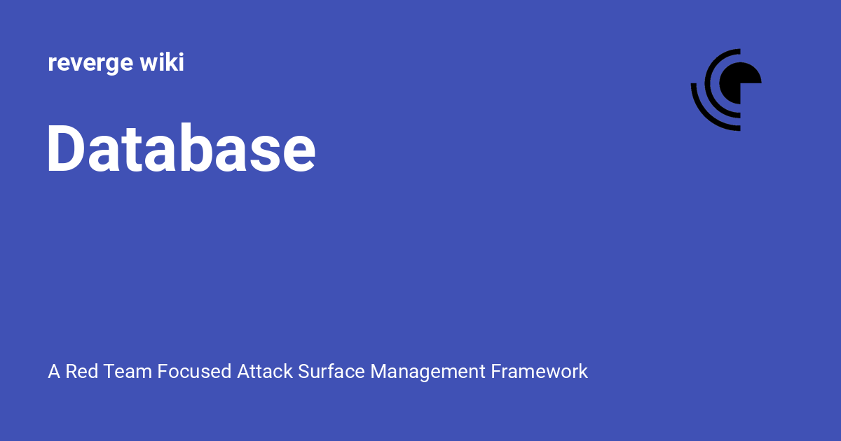 Database - reverge wiki